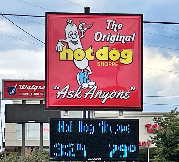 "Ask Anyone" proclaims the sign, with the confidence of an establishment that knows its reputation precedes it. And in Warren, everyone has an opinion.