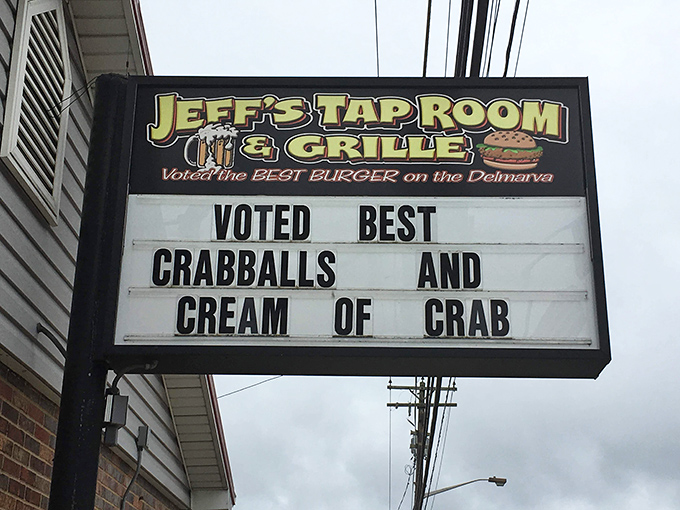 When your sign proudly announces you've been voted "Best Crabballs and Cream of Crab," you've officially made it in Delaware's culinary scene.