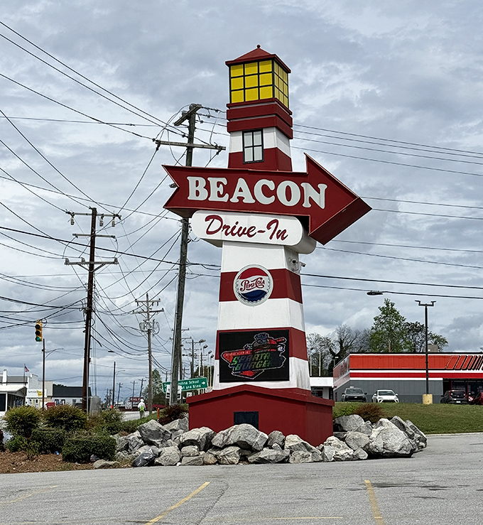 That lighthouse-inspired sign has guided hungry souls for decades. Not all beacons lead to shore&mdash;some lead to cheeseburger heaven.