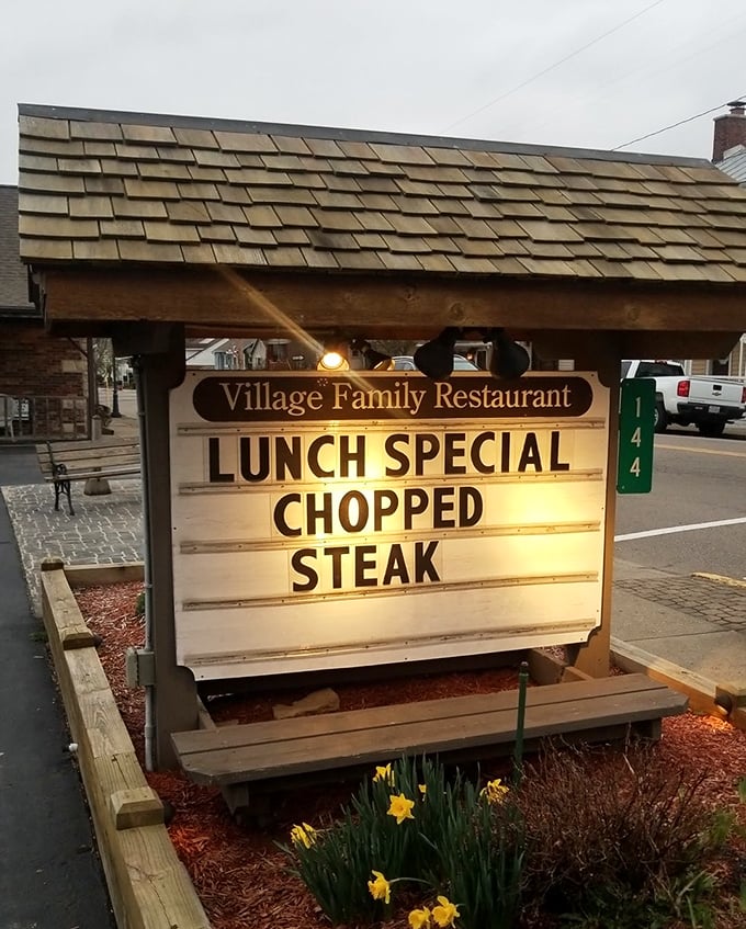 The roadside sign announcing today's special like a town crier &ndash; a beacon of hope for hungry travelers and locals alike.