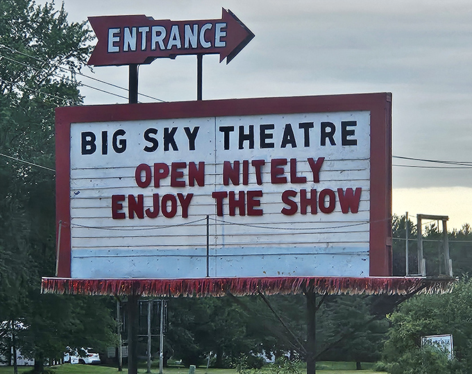 "OPEN NITELY" &ndash; two simple words that promise summer adventure. This sign has guided generations of Wisconsin families to celluloid memories.