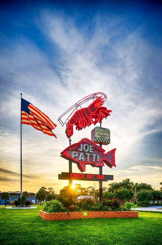 The landmark sign that's guided hungry Floridians for decades. That giant red shrimp and fish have achieved local celebrity status.