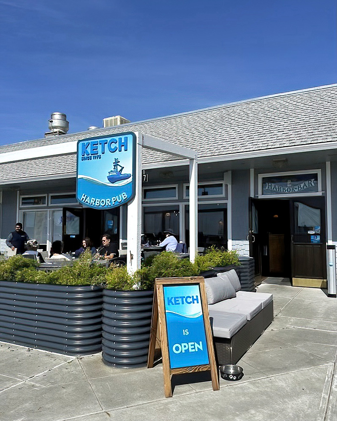 That blue sign doesn't just mark a restaurant&mdash;it's a beacon for hungry travelers seeking the authentic taste of coastal California.
