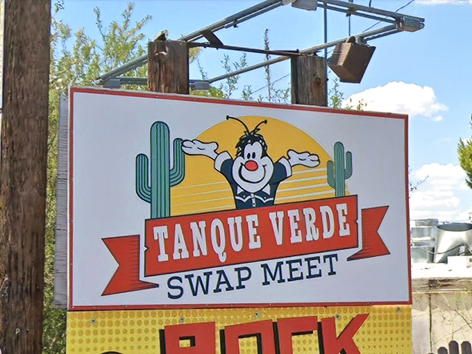 The cheerful mascot welcomes all to this desert oasis of deals. Those cacti aren't the only things standing tall in the Arizona sun!