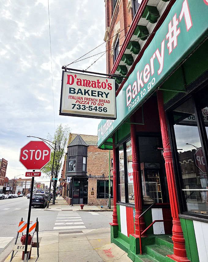 A neighborhood landmark that commands attention. The vintage signage promises Italian and French bread worth traveling across town to experience.