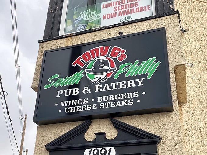 The sign says it all&mdash;Tony G's South Philly style in Norristown. Like finding a treasure map where X marks the spot for your next favorite meal.