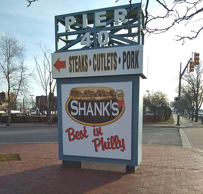 This sign doesn't just point you to Shank's &ndash; it guides you to one of Philadelphia's most authentic food experiences.