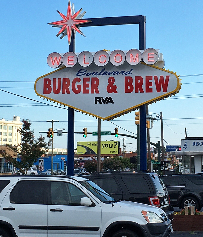 That iconic sign doesn't just mark a restaurant; it's a landmark guiding hungry pilgrims to their delicious destination.