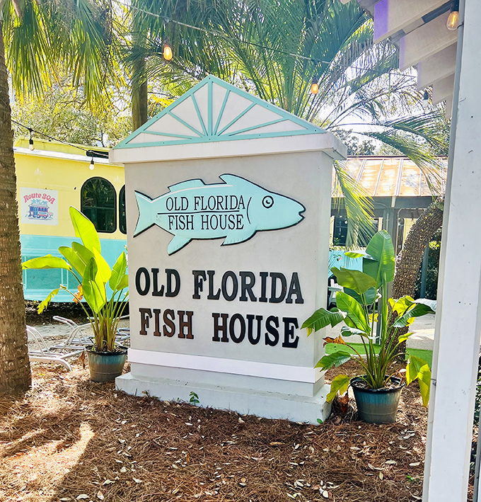 Even the signage here whispers promises of authentic Florida flavors waiting just beyond these welcoming entrance doors.