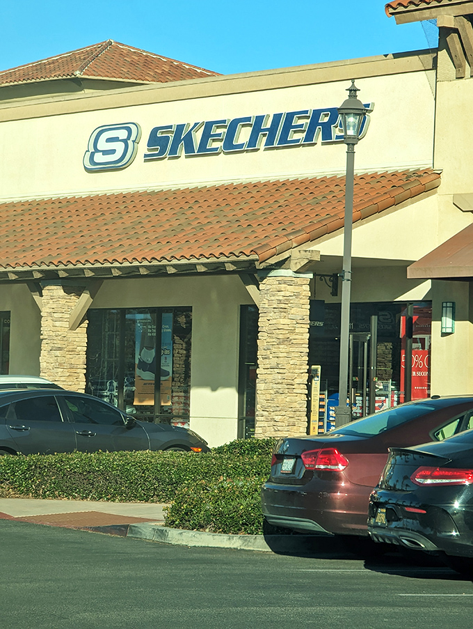 Skechers: because after hours of power shopping, your feet deserve comfort that doesn't sacrifice style. The California sun approves.