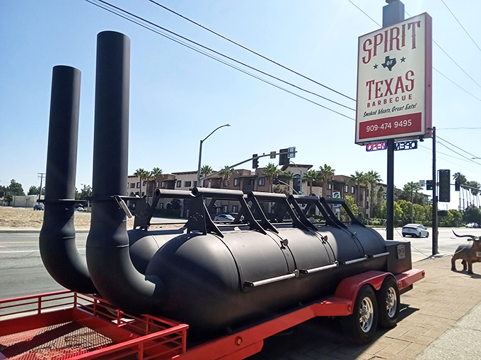 The mobile smoker that travels to bring Texas-style barbecue directly to hungry California souls.