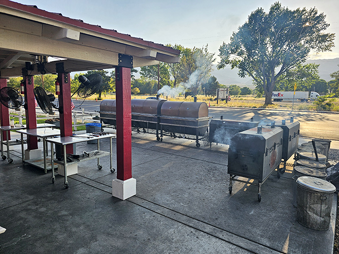 The smokers in action &ndash; where time, temperature, and technique transform ordinary cuts into extraordinary BBQ worth driving hours to experience.