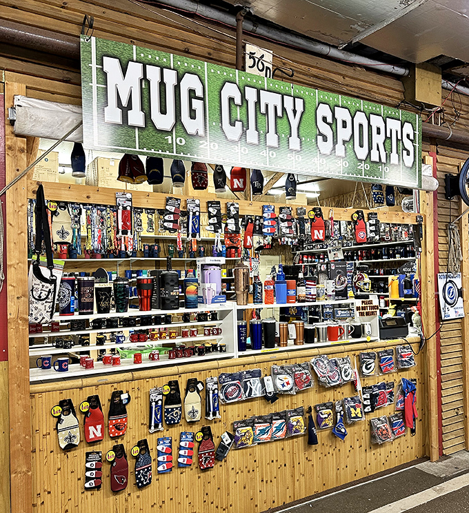 "Mug City Sports" is where die-hard fans find their team spirit in cup form&mdash;coffee tastes better with team loyalty.