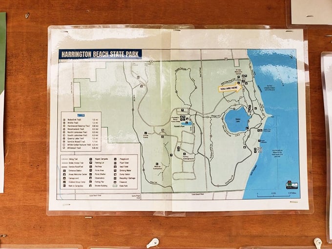 Maps never lie &ndash; Harrington Beach State Park packs impressive diversity into its 715 acres. Your next great adventure, conveniently illustrated.