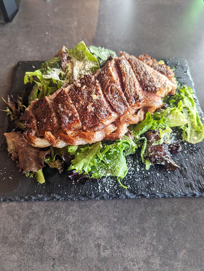 Who said salads can't be exciting? This perfectly seared steak atop fresh greens proves healthy choices don't require sacrifice.