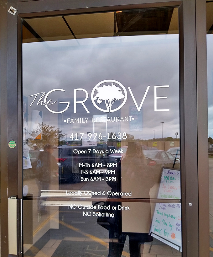 The door promises "Locally Owned & Operated" &ndash; six words that tell you everything you need to know about the heart behind this place.