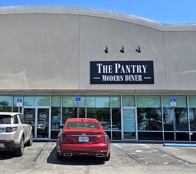 Florida sunshine illuminates The Pantry's storefront, a beacon for breakfast enthusiasts and chicken-and-waffle aficionados alike. Worth the pilgrimage.