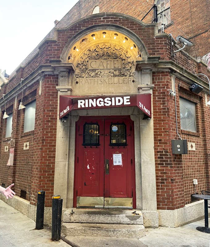 The corner entrance with its curved brick facade stands as a testament to craftsmanship from another era. This isn't just a restaurant&mdash;it's a Columbus landmark.