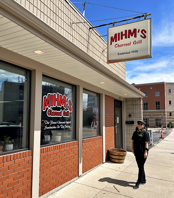 A storefront that hasn't changed much over the decades because when you've perfected the art of the burger, why mess with success?
