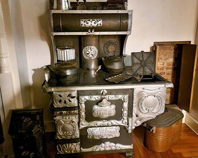 The kitchen's cast iron stove&mdash;a technological marvel of its day that required biceps of steel just to make breakfast. Suddenly, microwaves seem miraculous!