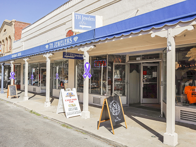 TH Jewelers' classic storefront suggests a place where jewelry comes with stories instead of just QR codes for care instructions.
