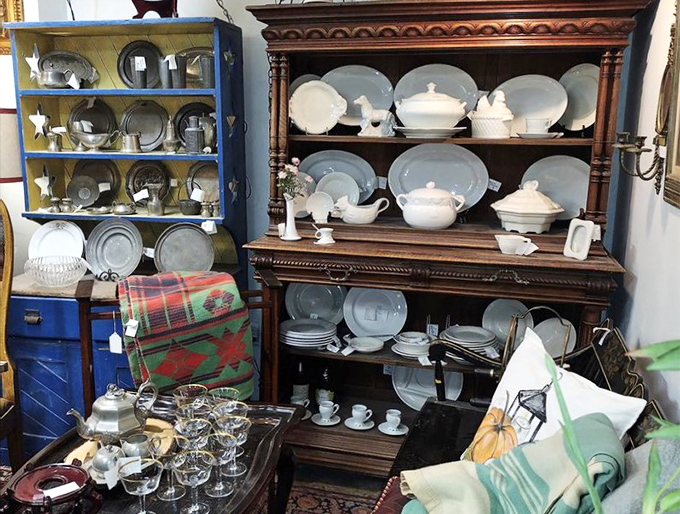 White china displayed like a family reunion of dishes&mdash;some related, some adopted, all welcomed into the collection with equal affection.