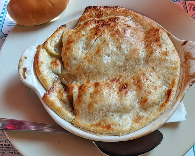 A golden-crusted turkey pot pie that whispers, "Don't worry about tomorrow's diet&mdash;today we feast like New England royalty."