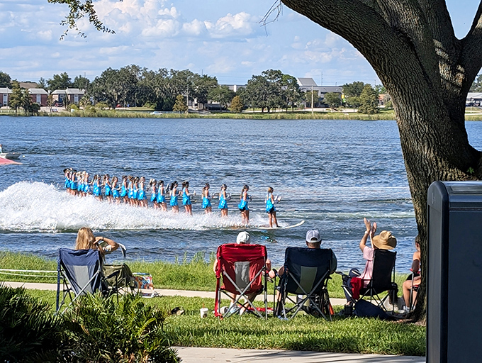 Water skiing shows continue Winter Haven's legacy as "The Water Ski Capital of the World"&mdash;human pyramids on water that defy both gravity and common sense. 
