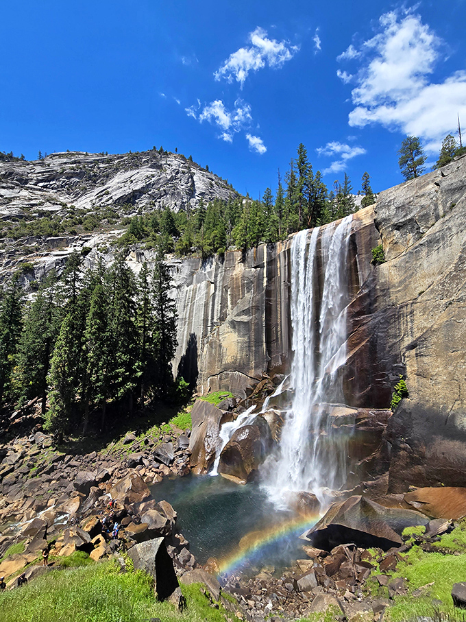 Vernal Fall in all its glory, proving that some California secrets are worth every drop of sweat to discover.