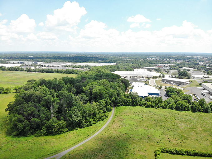 From above, the park reveals its true character &ndash; an emerald oasis surrounded by Philadelphia's urban landscape.