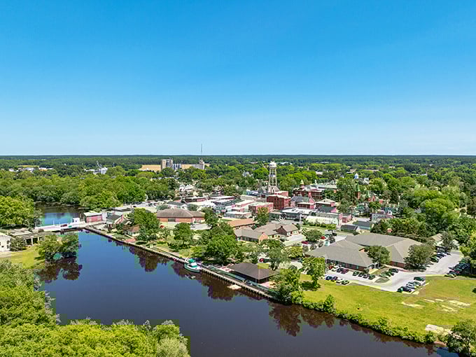 From above, Snow Hill reveals its perfect balance&mdash;historic downtown nestled against the winding Pocomoke River, surrounded by the lush Eastern Shore landscape.