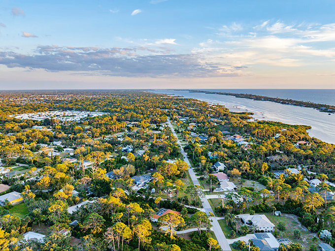 From above, Englewood reveals its perfect balance – neighborhoods nestled between waterways and greenspace, proving paradise doesn't need skyscrapers to impress.
