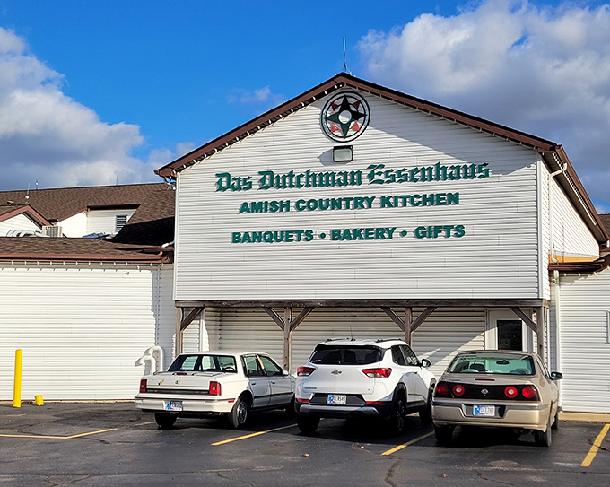 The main entrance proudly announces its triple threat status: kitchen, bakery, and gifts&mdash;the holy trinity of destination dining.