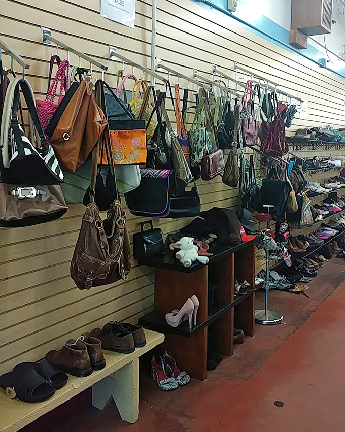 Handbag heaven! Designer lookalikes and genuine vintage finds hanging like fashionable fruit, ripe for the picking at prices that won't break your budget.