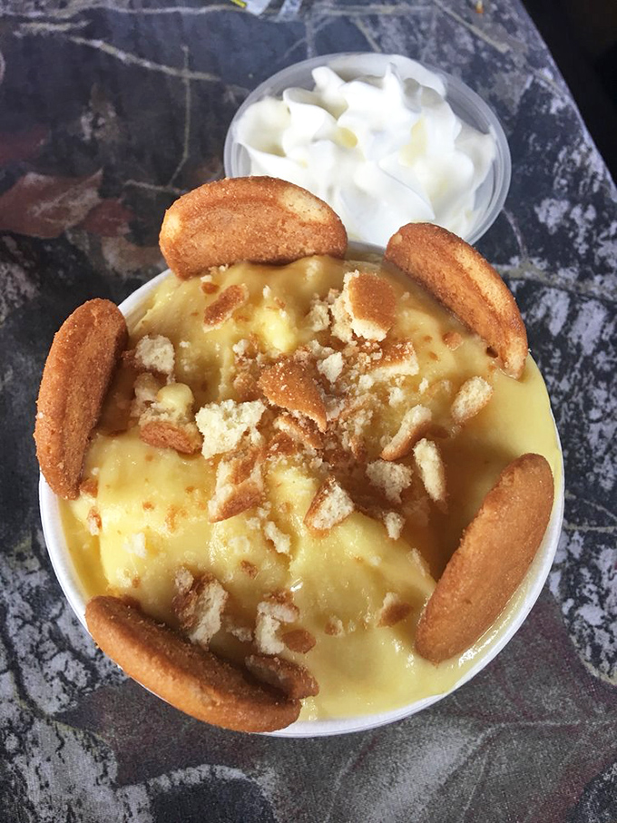 Banana pudding with vanilla wafers&mdash;the dessert equivalent of a warm hug from grandma. The perfect sweet finale to a smoky symphony.