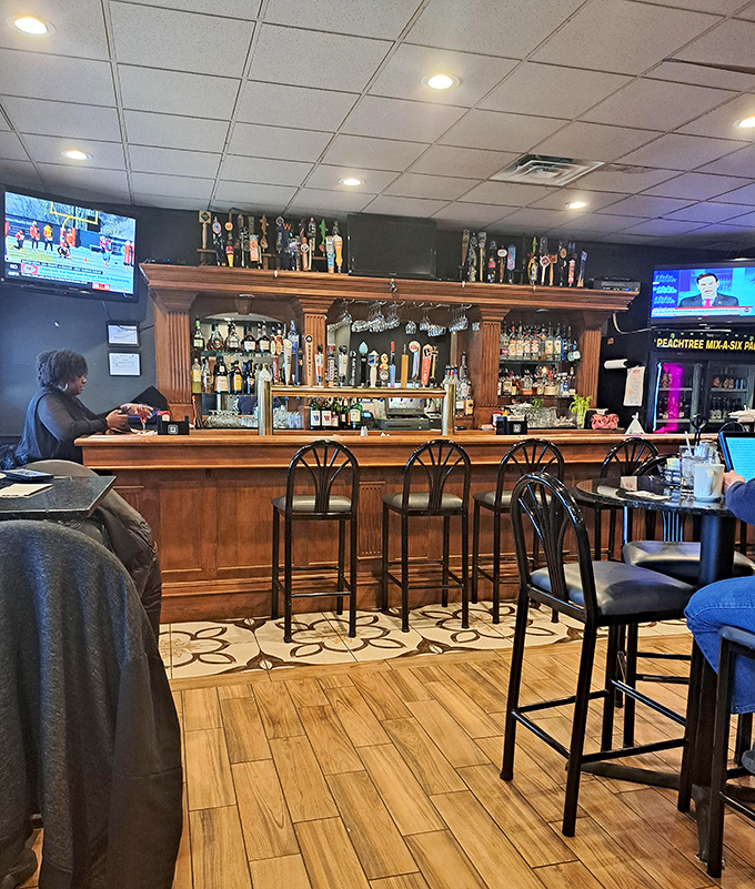 A bar stocked for serious business. Where cocktails are crafted with the same care as the food, and nobody's rushing you out the door.