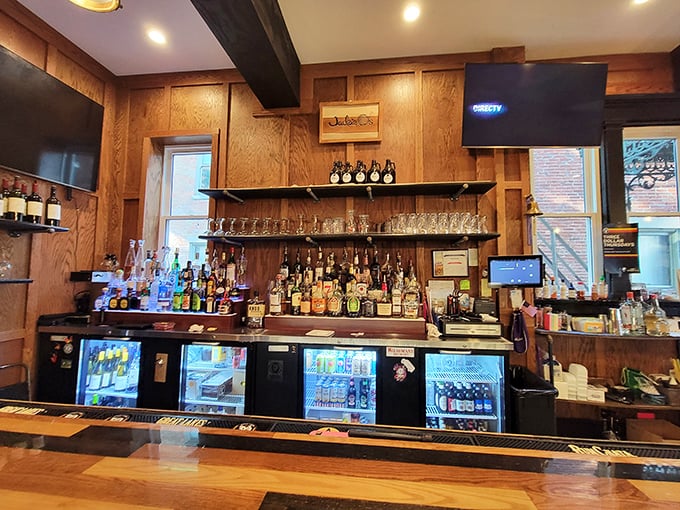 The bar isn't just stocked—it's a liquid library of possibilities waiting to complement that legendary pot roast or simply your Thursday evening.