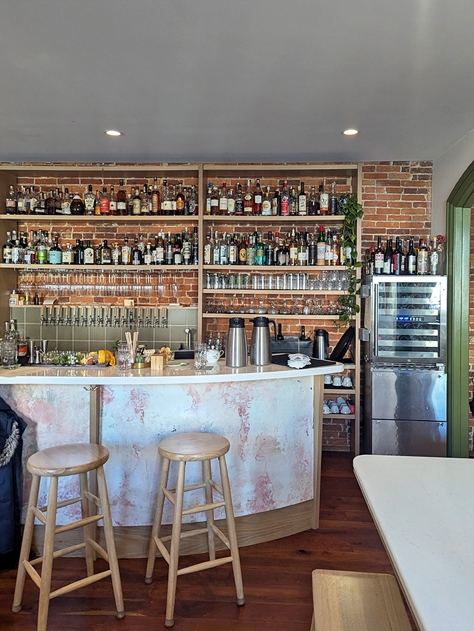 Behind the marble-fronted bar, bottles line up like soldiers ready to be drafted into your evening's adventure.