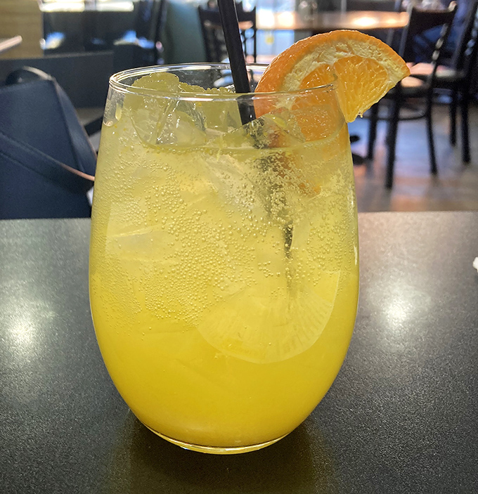 This isn't just a mimosa&mdash;it's liquid sunshine in a glass. The perfect companion to whatever breakfast masterpiece you've ordered.