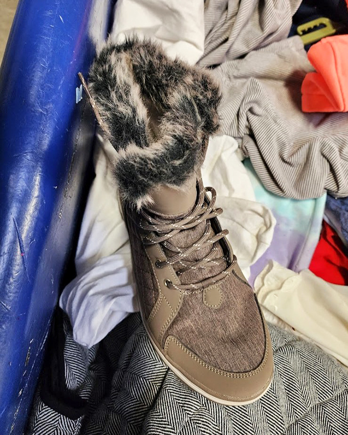 Winter-ready fashion finds hiding in plain sight &ndash; fur-trimmed boots emerge from the textile jungle, practically begging for snowy adventures.
