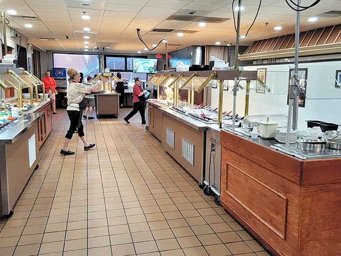 The buffet line&mdash;where dreams come true, diets go to die, and the phrase "I'll just have a little bit" becomes comedy gold.