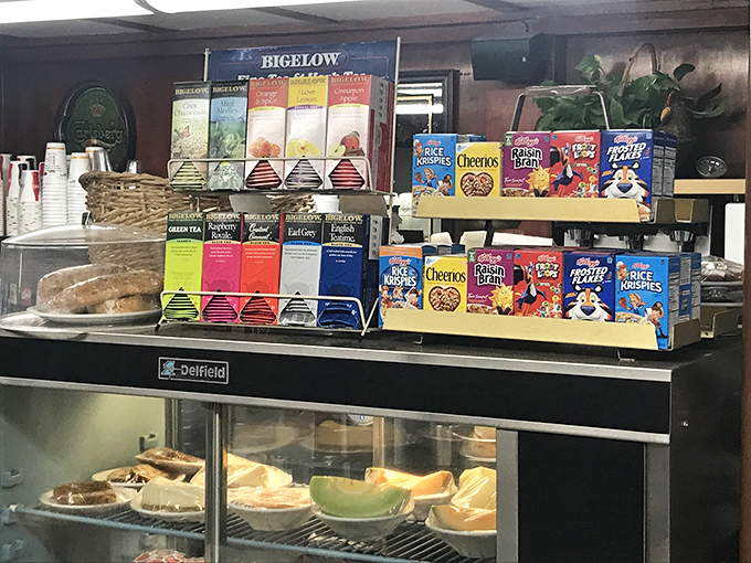 Even the cereal selection shows attention to detail—because sometimes after driving to Solvang, you just want the comfort of the breakfast you grew up with.