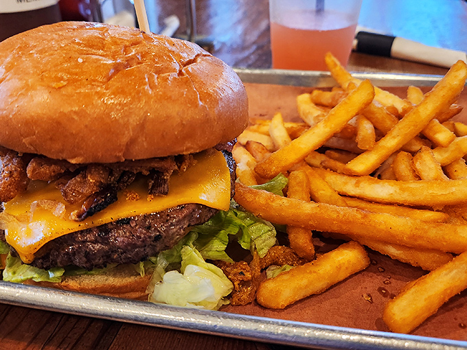 A burger that says, "Yes, we're a BBQ joint, but we respect the classics enough to absolutely nail them too."