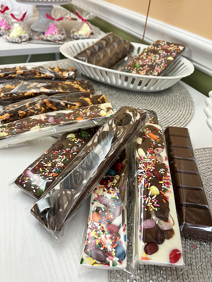 Chocolate bark that puts ordinary candy bars to shame. Studded with surprises and wrapped like precious gifts, these treats are serious business.