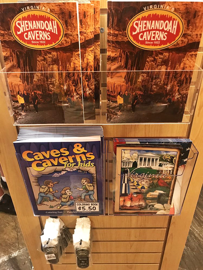 Souvenirs that spark young imaginations. These colorful guides might inspire the next generation of cave explorers and geologists.