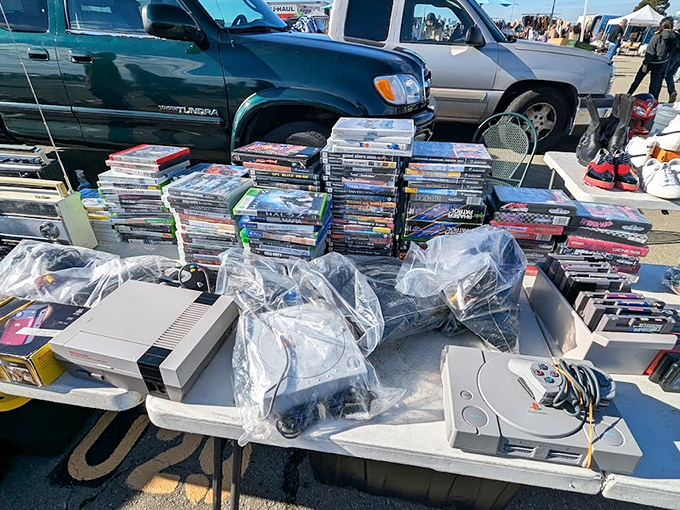 Gaming nostalgia by the pound! Vintage consoles and cartridges that transport you back to simpler times when "loading" meant blowing into a cartridge.