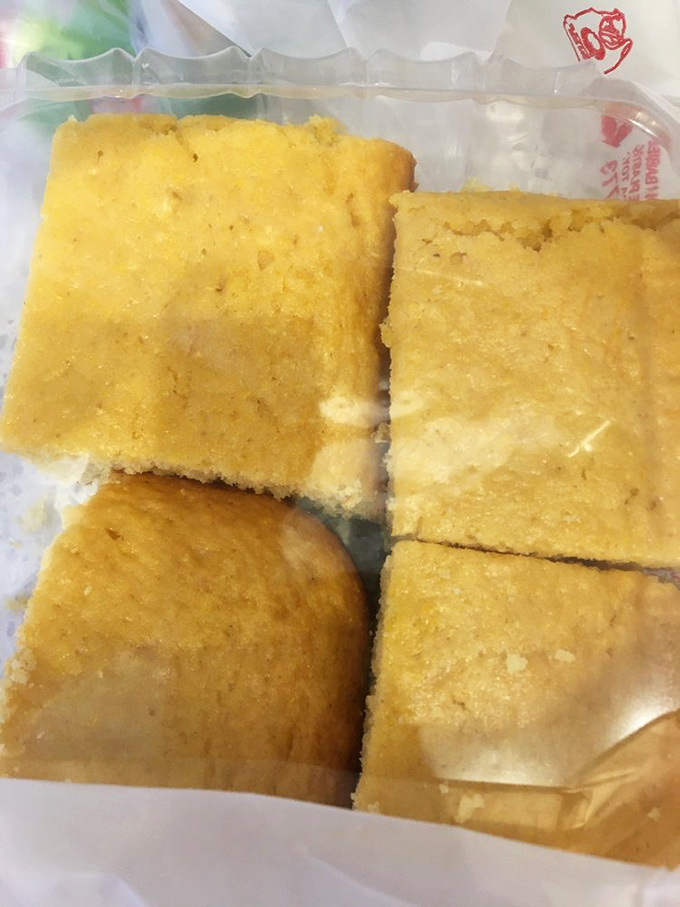 Cornbread squares that strike the perfect balance between sweet and savory. The supporting actor that steals every scene.