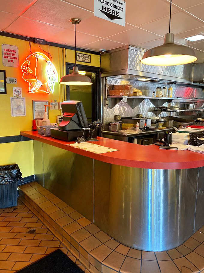 The counter where breakfast dreams come true&mdash;part command center, part front-row seat to the best show in Richmond.