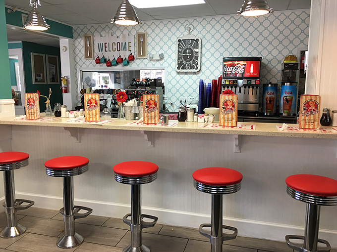 The counter seating &ndash; where solo diners become temporary family and the coffee refills flow as freely as the conversation.