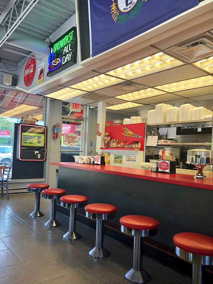 Those classic counter stools aren't just seating&mdash;they're front-row tickets to the greatest show on earth: breakfast served all day.